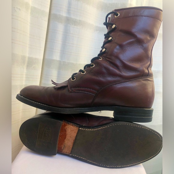 Justin Boots | Shoes | Vintage Justin Lace Up Boots | Poshmark